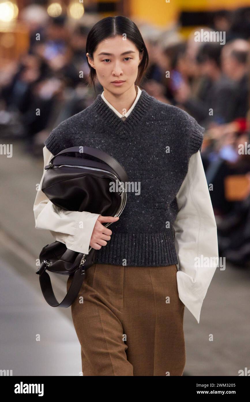 News - TOD S - FW 24-25 - FASHION SHOW A model walks the runway during Tod s collection show at ...