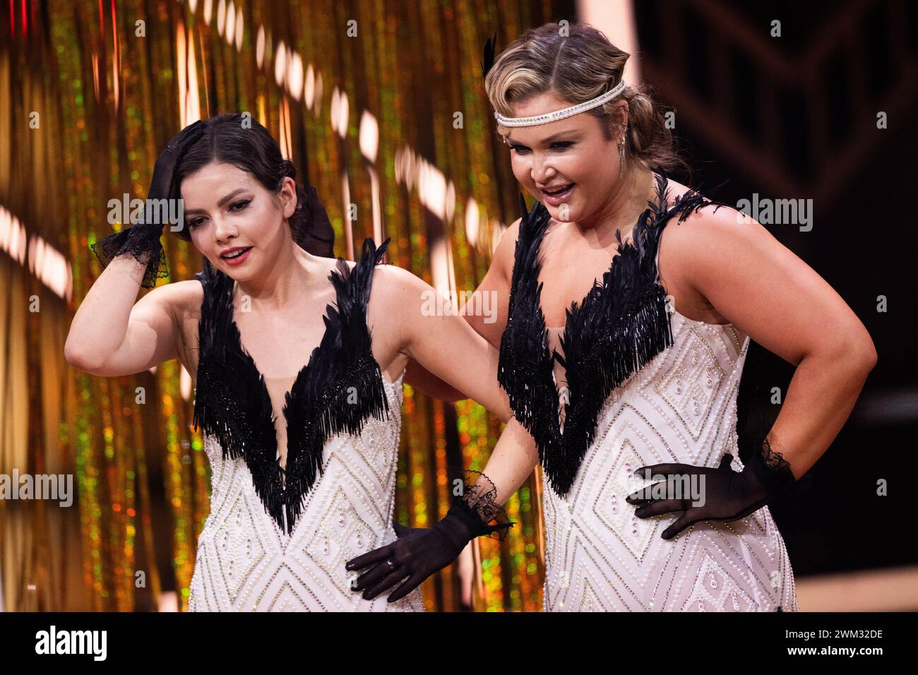 Cologne, Germany. 23rd Feb, 2024. Maria Clara Groppler (l), comedian ...