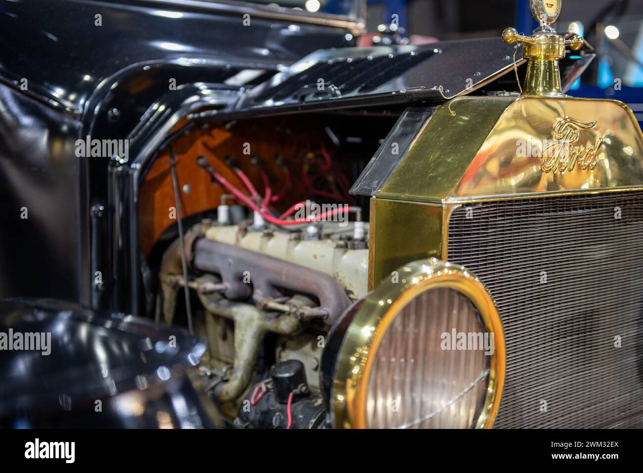 Sparkford.Somerset.United Kingdom.January 7th 2024.A 1921 Ford Model T ...