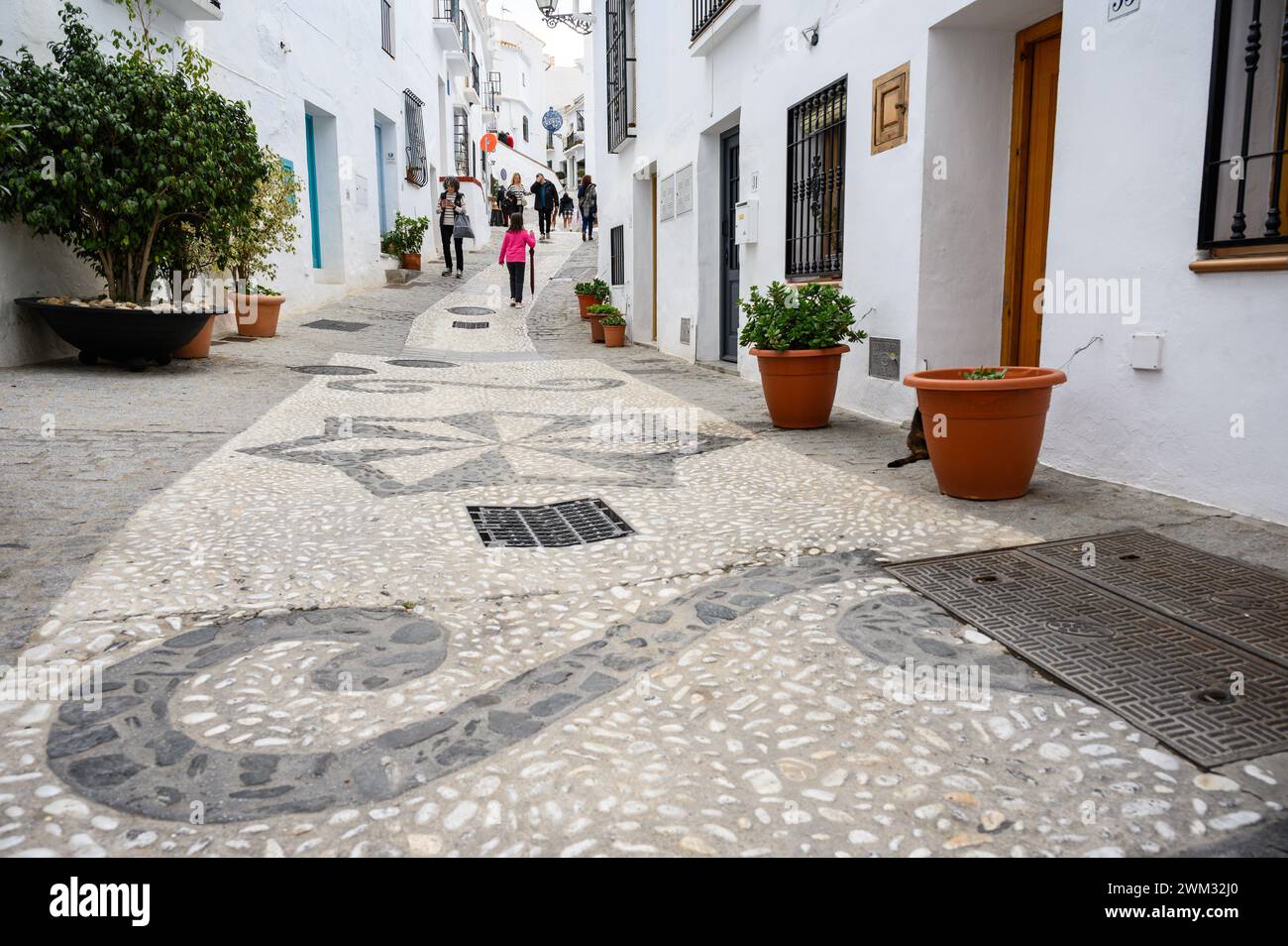 Downhill and steep uphill streets in one of the most beautiful villages ...