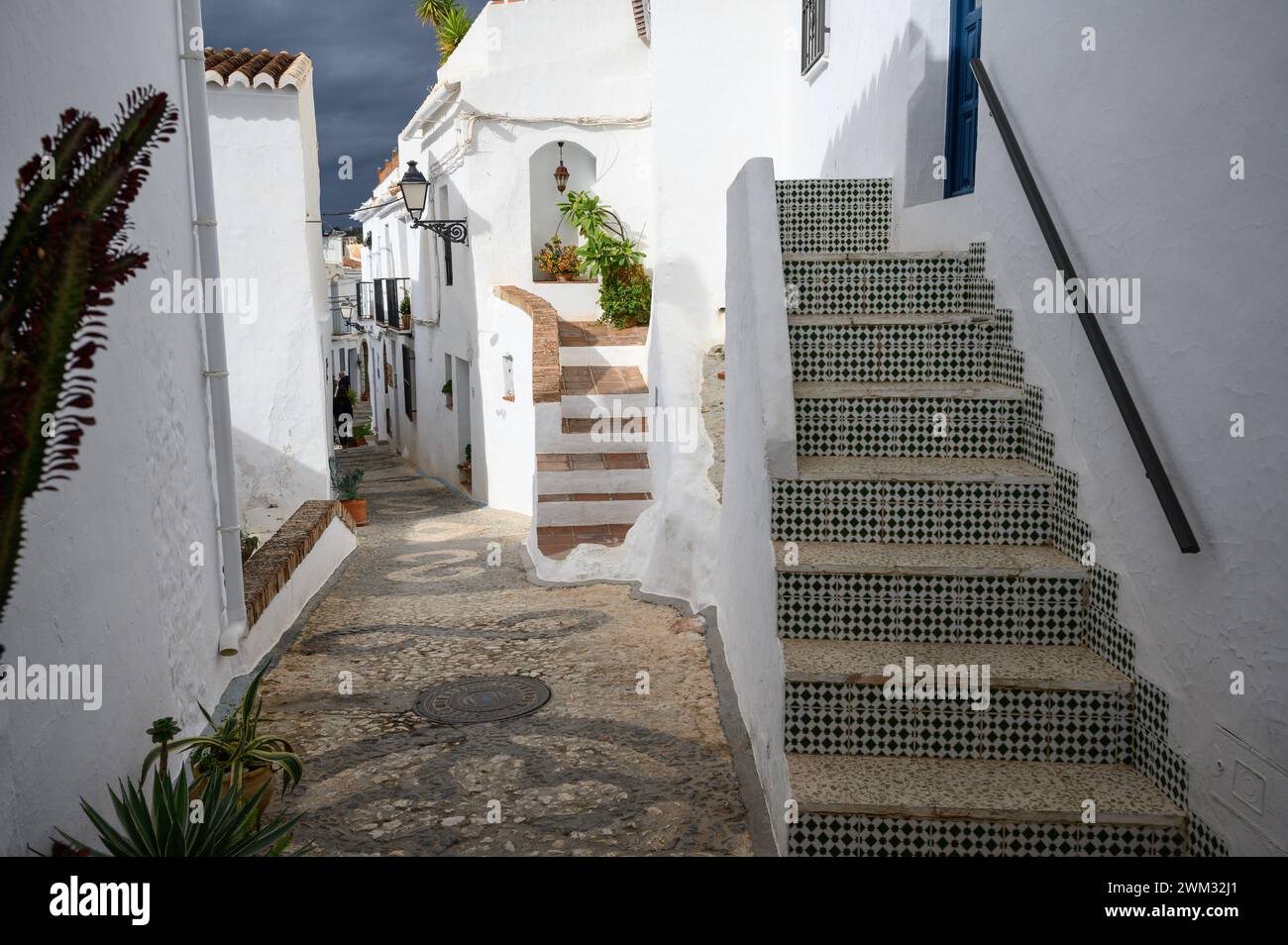Downhill and steep uphill streets in one of the most beautiful villages ...