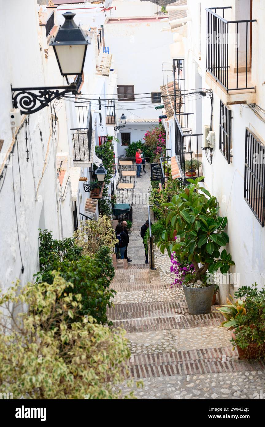 Downhill and steep uphill streets in one of the most beautiful villages ...