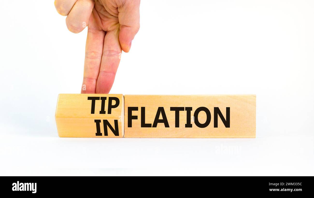 Inflation or tipflation symbol. Concept words Inflation Tipflation on ...