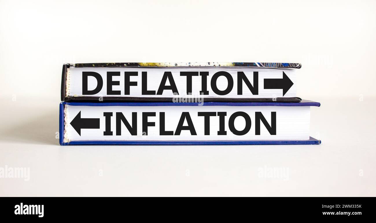 Deflation inflation symbol. Concept word Deflation Inflation on ...