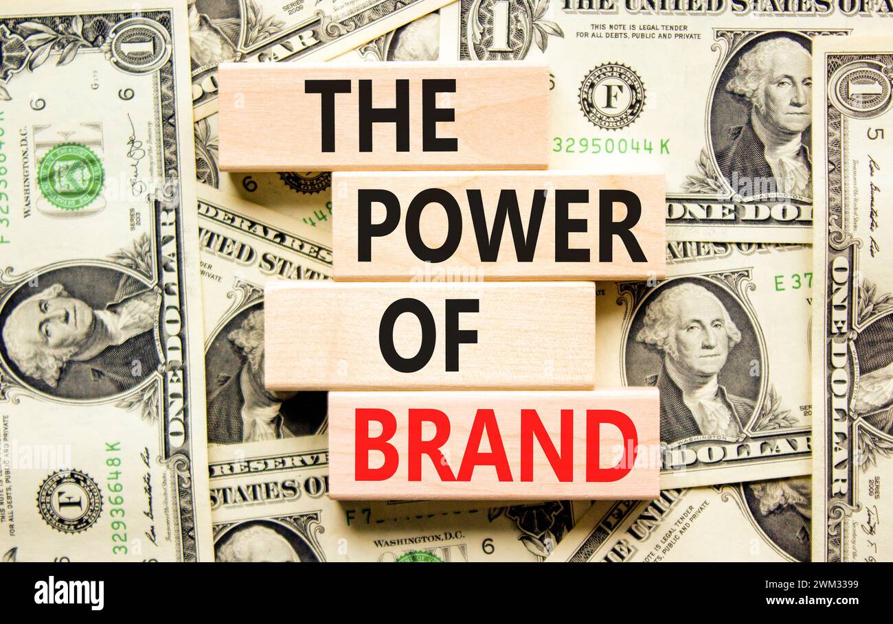 The power of brand symbol. Concept words The power of brand on ...