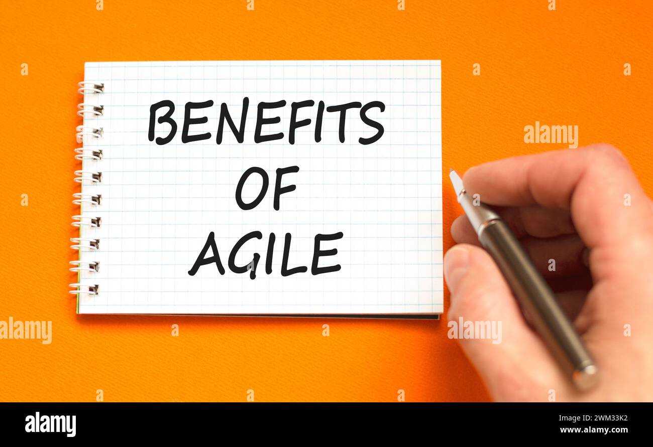 Benefits of agile symbol. Concept words Benefits of agile on beautiful ...