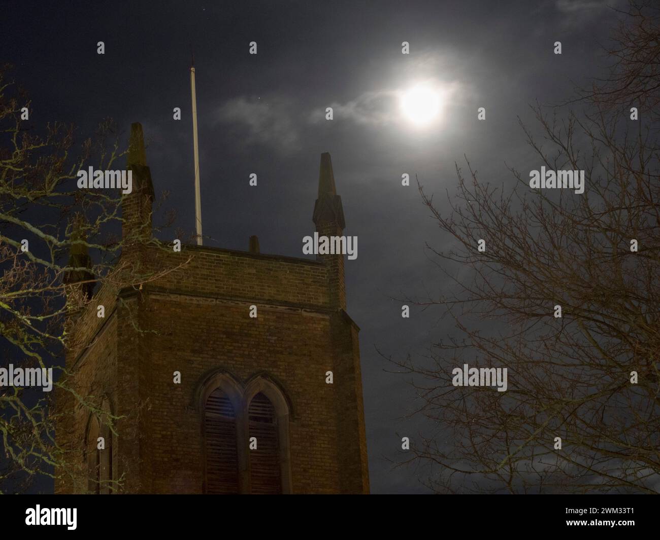 Sheerness, Kent, UK. 23rd Feb, 2024. UK Weather: the almost full Snow ...