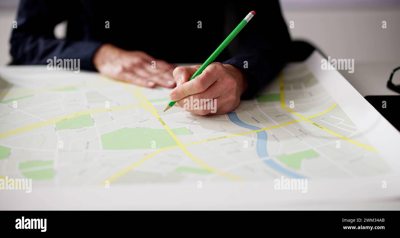 Search on map hi-res stock photography and images - Alamy