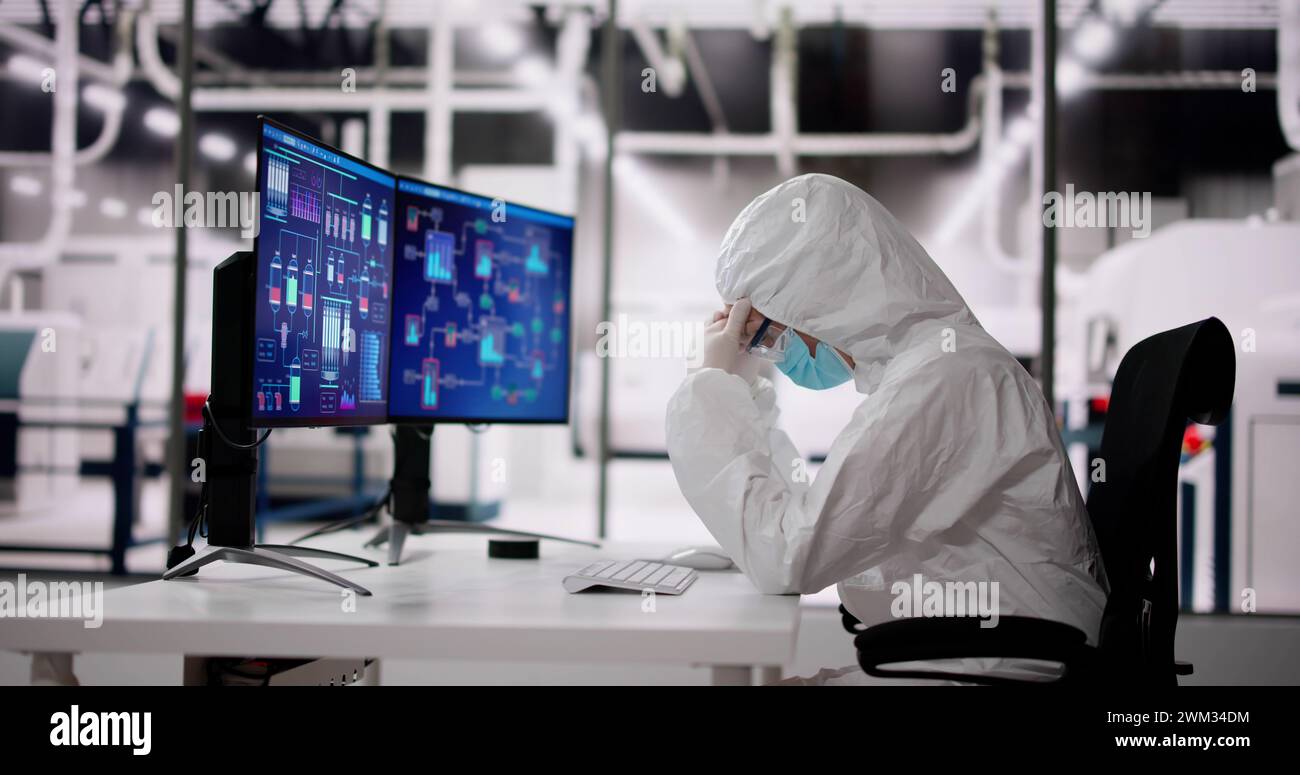 Worker tired woman factory hi-res stock photography and images - Alamy