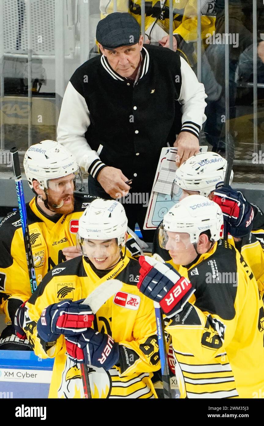 Mannheim, Germany. 23rd Feb, 2024. Ice hockey: DEL, Adler Mannheim ...