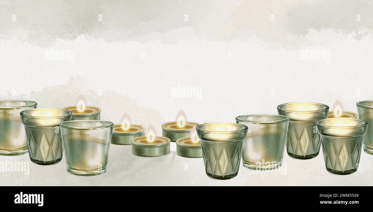 Candle border hi-res stock photography and images - Alamy