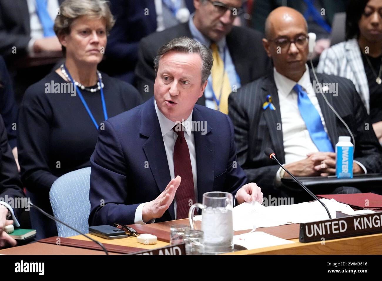 British Foreign Minister David Cameron addresses a Security Council ...