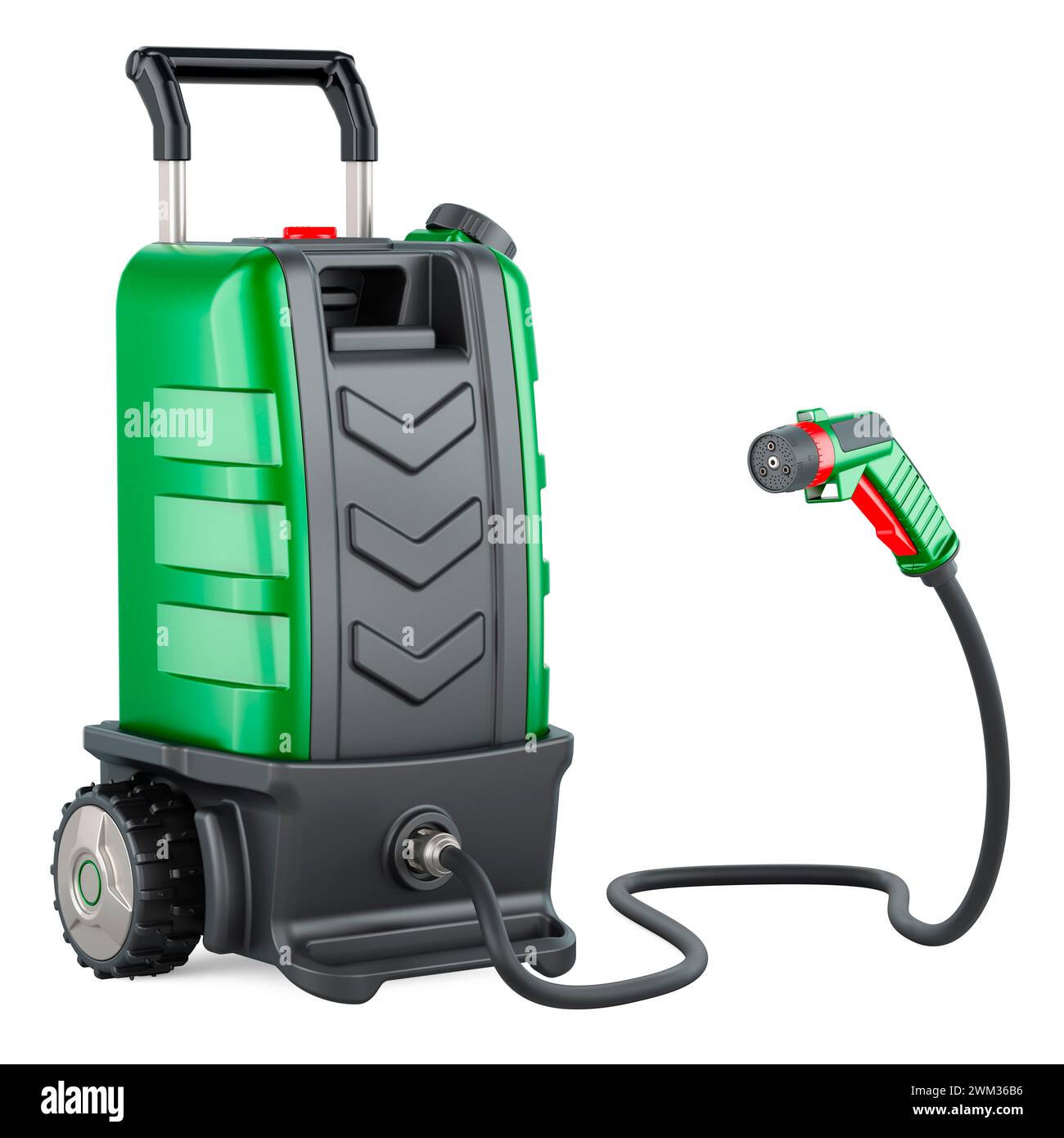 Electric High Pressure Washer. Power Washing Machine, 3D rendering ...