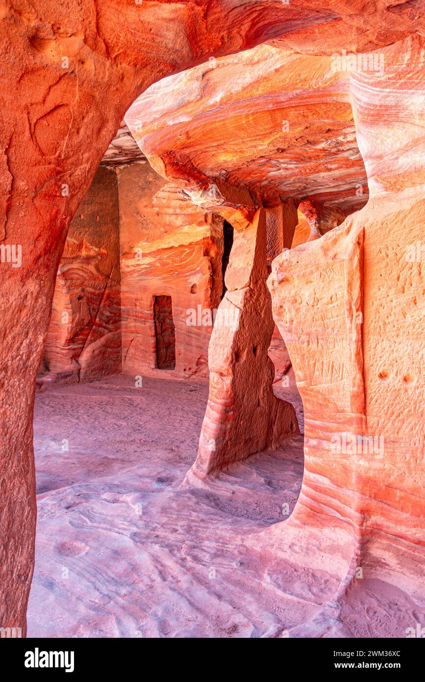 Petra, Jordan - House in The capital of the Nabatean kingdom or Wadi ...