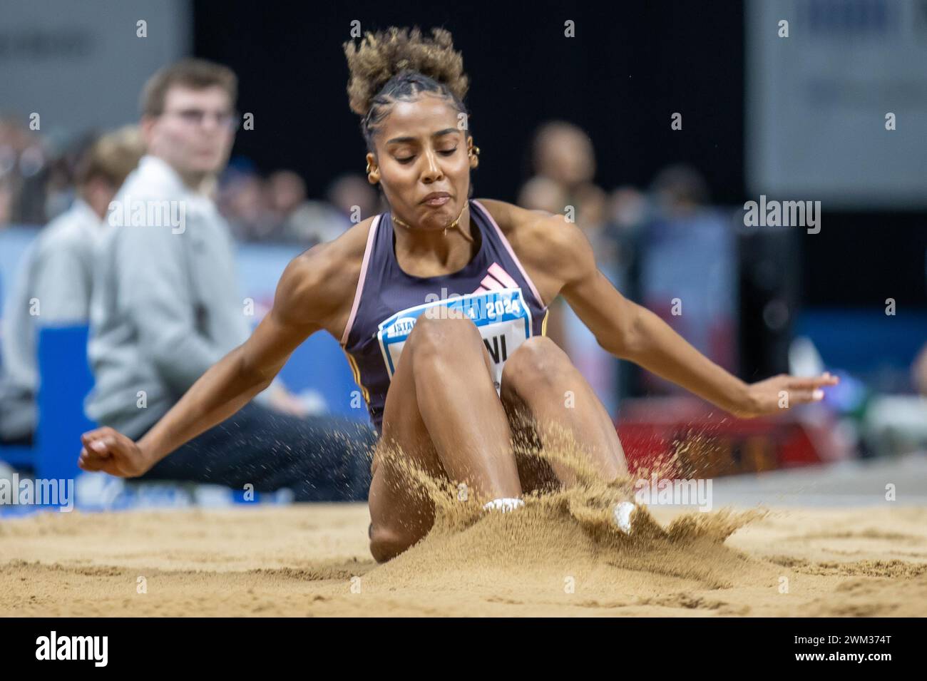 Berlin, Germany. 23rd Feb, 2024. Athletics: Istaf Indoor, long jump ...