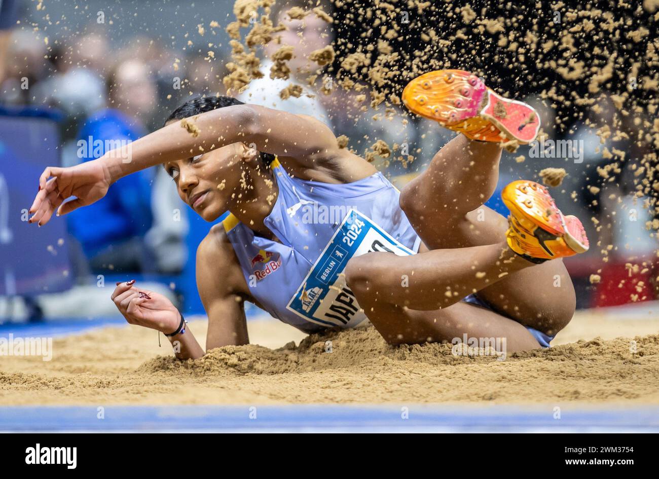 Berlin, Germany. 23rd Feb, 2024. Athletics: Istaf Indoor, long jump ...
