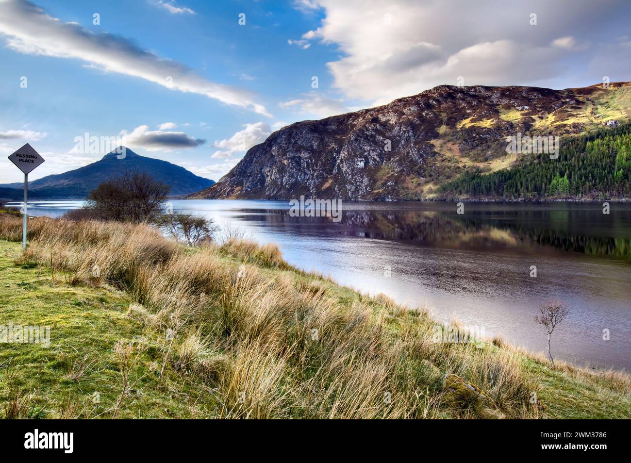 Loch allt ceann locha in the far north of Scotland in the Sutherland ...