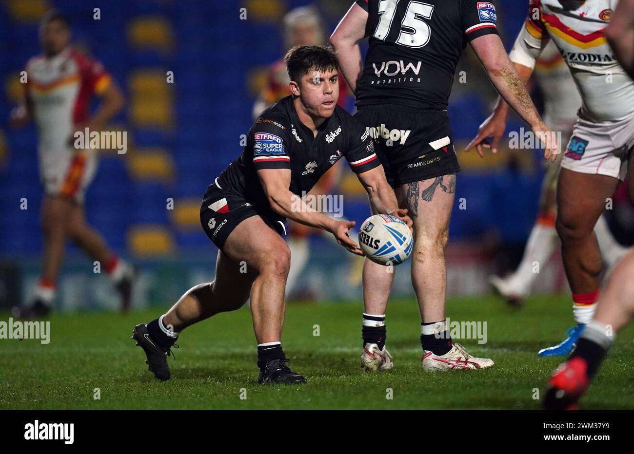 London Broncos' Oli Leyland during the Betfred Super League match at ...