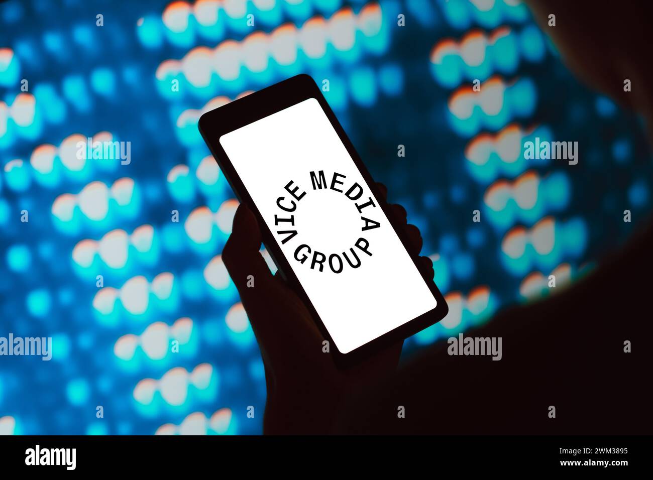 In this photo illustration, the Vice Media Group logo is displayed on a ...