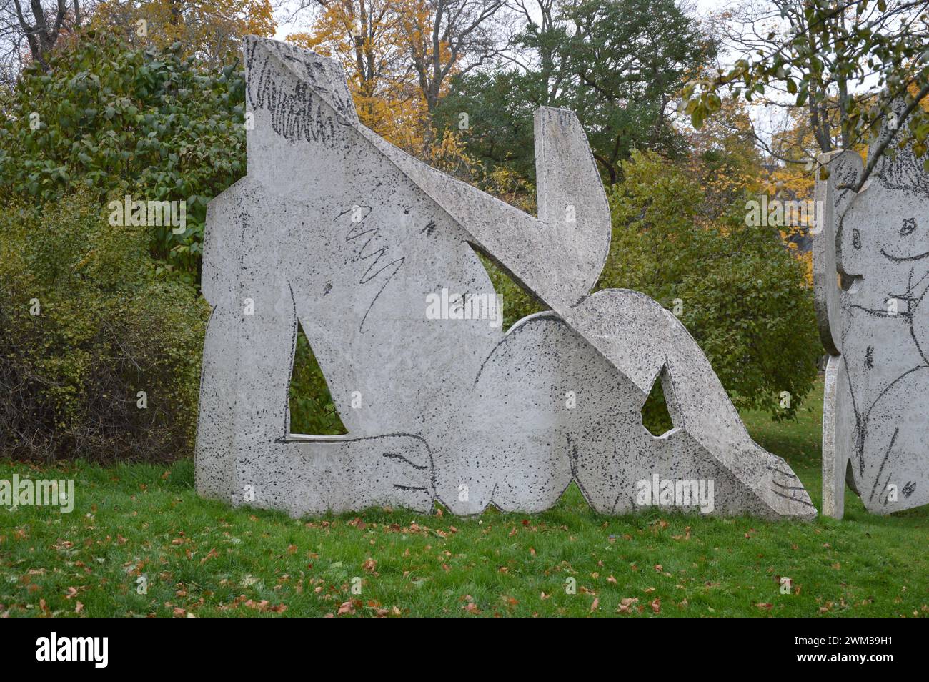 Stockholm, Sweden - October 30, 2024 - Concrete sculptures of Pablo ...