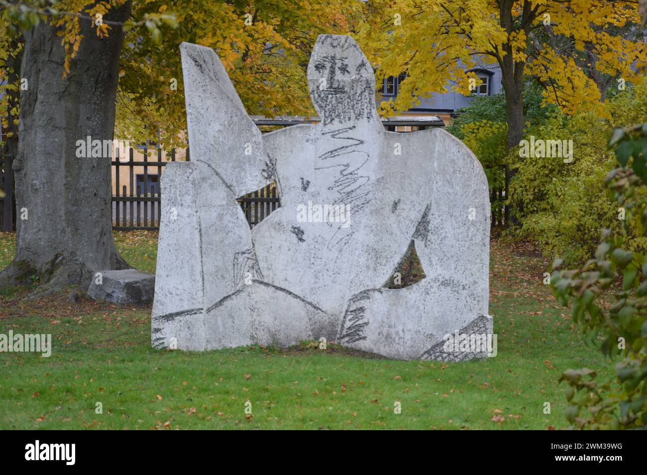 Stockholm, Sweden - October 30, 2024 - Concrete sculptures of Pablo ...