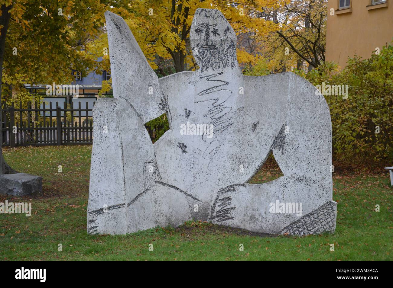 Stockholm, Sweden - October 30, 2024 - Concrete sculptures of Pablo ...