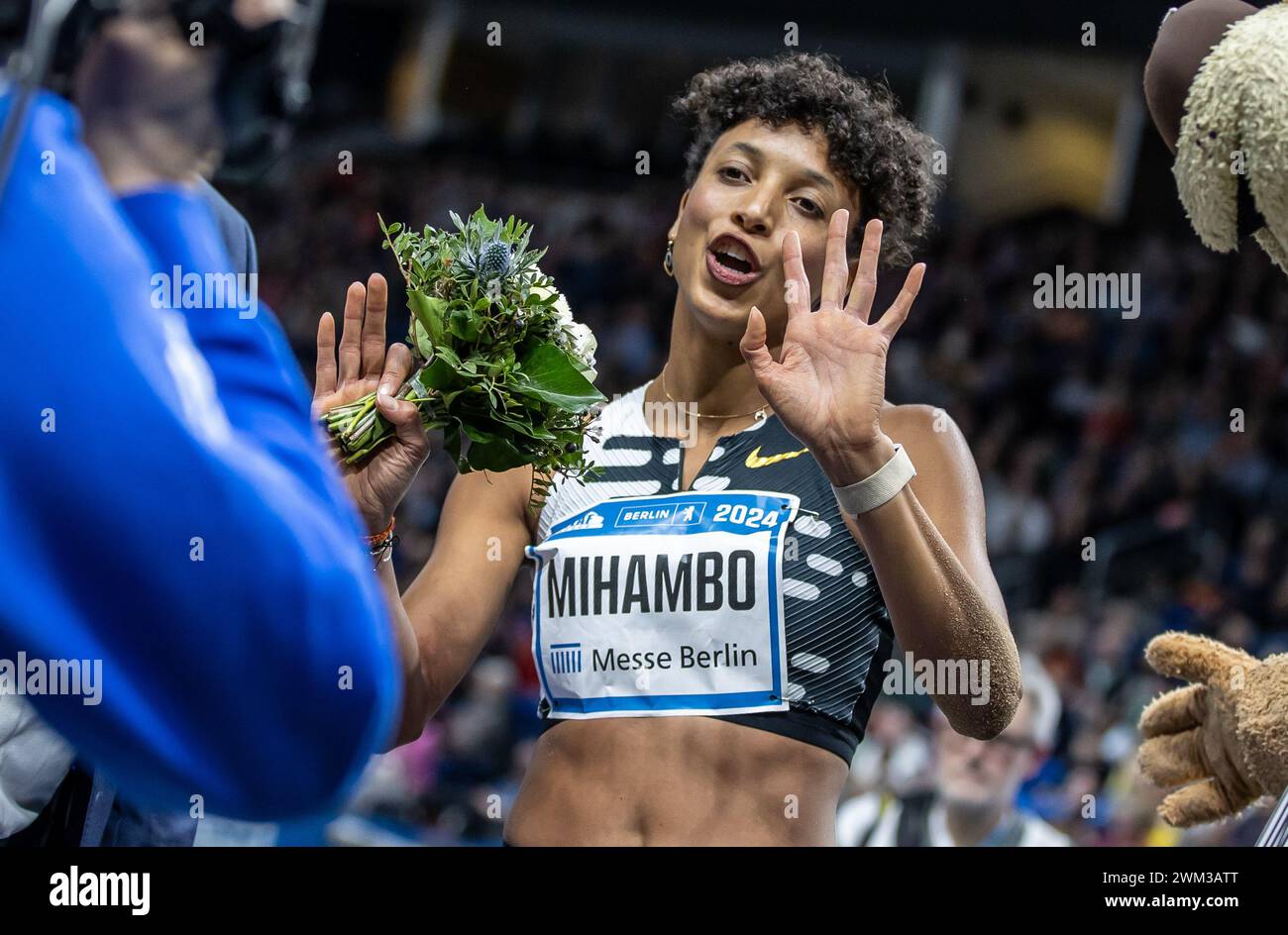 Berlin, Germany. 23rd Feb, 2024. Athletics: Istaf Indoor, long jump ...