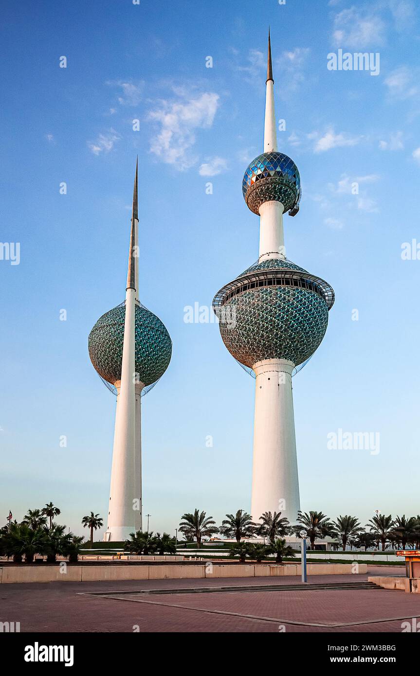 The Kuwait Towers are a group of three thin towers in Kuwait City and ...