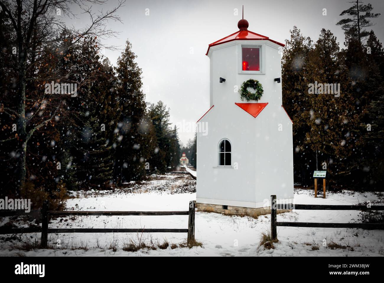 The Lower and Upper Range Lights built in 1870, aligned when viewed ...
