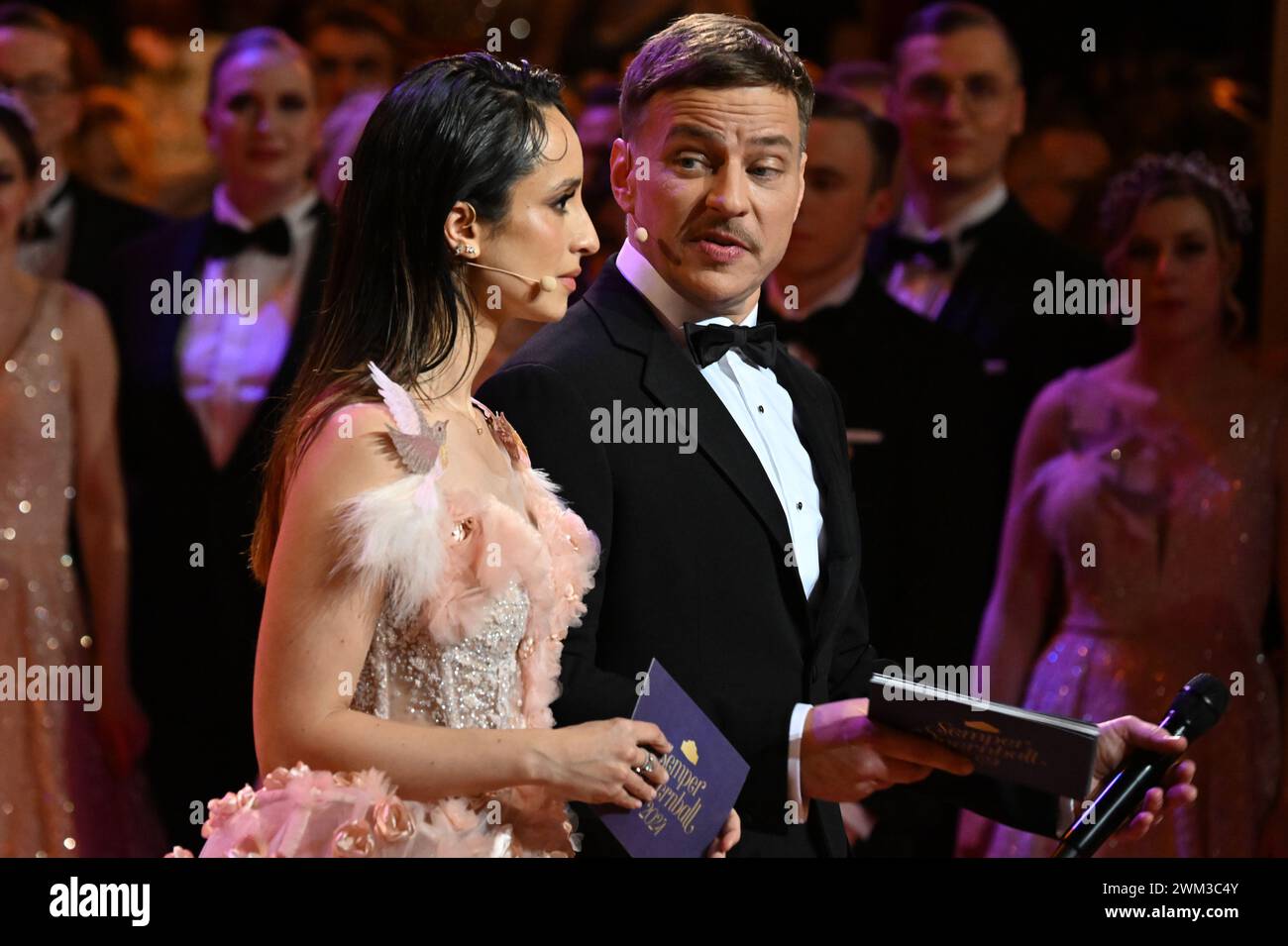 Dresden, Germany. 23rd Feb, 2024. Actress Stephanie Stumph and actor ...