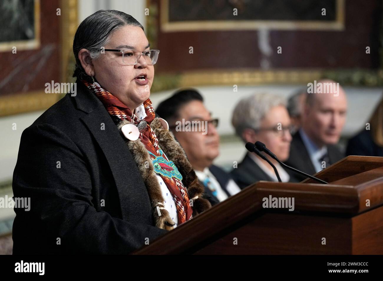 Fish & Wildlife Committee Chair Corrine Sams of the Confederated Tribes ...