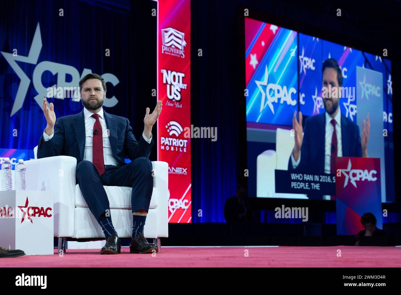 Sen. J.D. Vance, R-Ohio, speaks during the Conservative Political ...