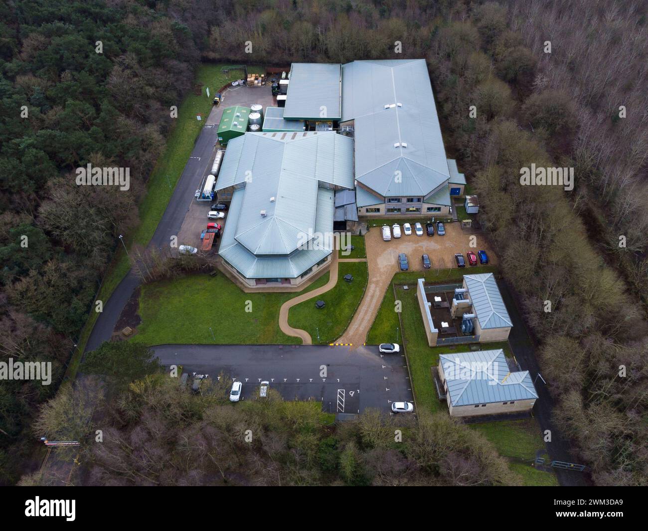 A GV (general view) The Harrogate Spring Water plant in Valley Gardens ...