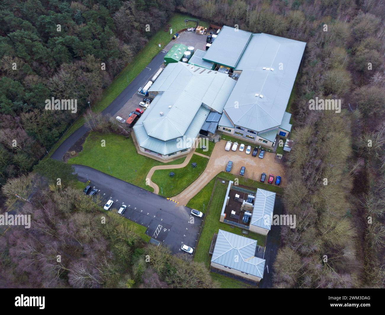 A GV (general view) The Harrogate Spring Water plant in Valley Gardens ...