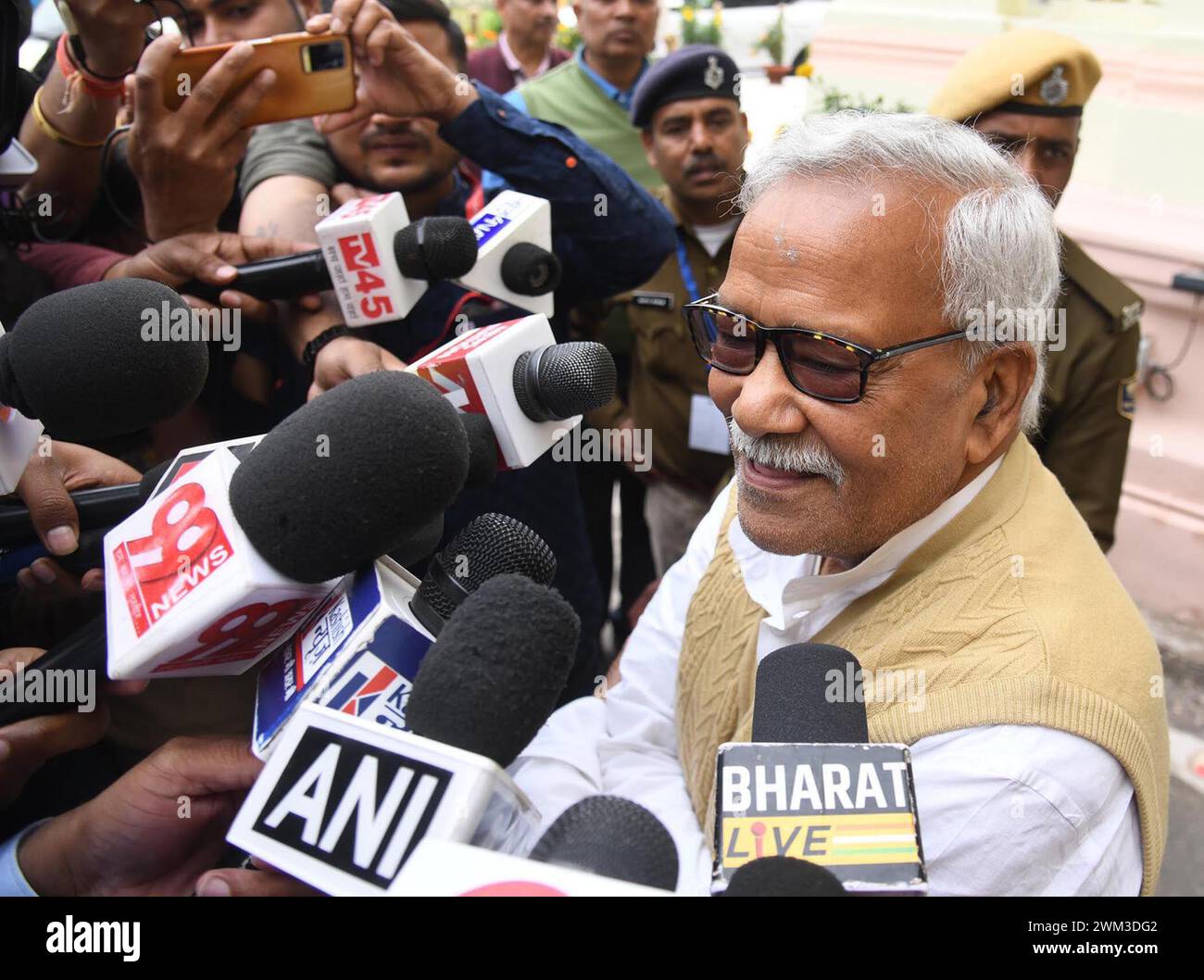Patna, India. 23rd Feb, 2024. PATNA, INDIA - FEBRUARY 23: Newly elected Deputy Speaker of Bihar ...