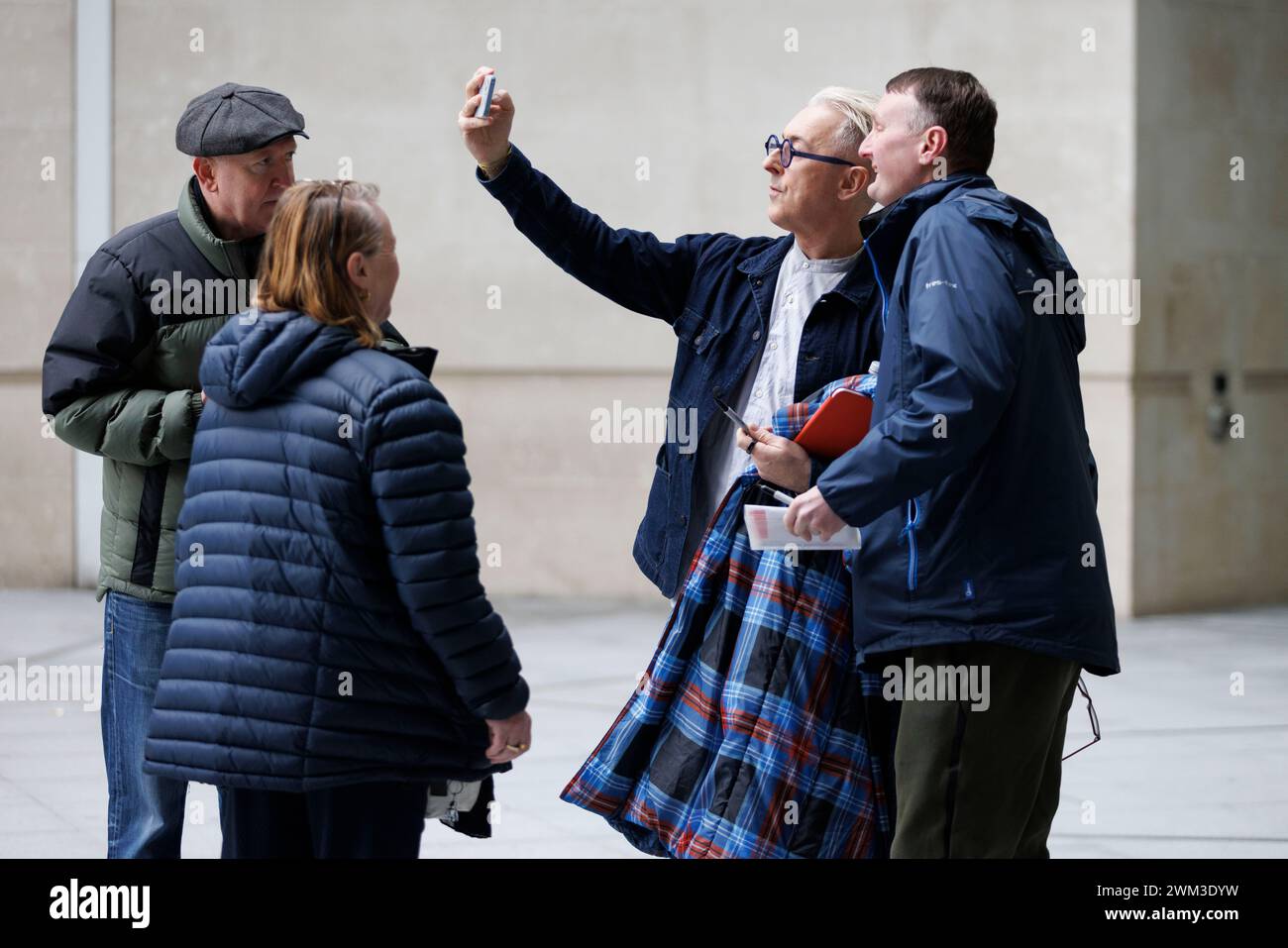 Scottish Actor Alan Cumming FRSE poses for photos as he leaves BBC ...