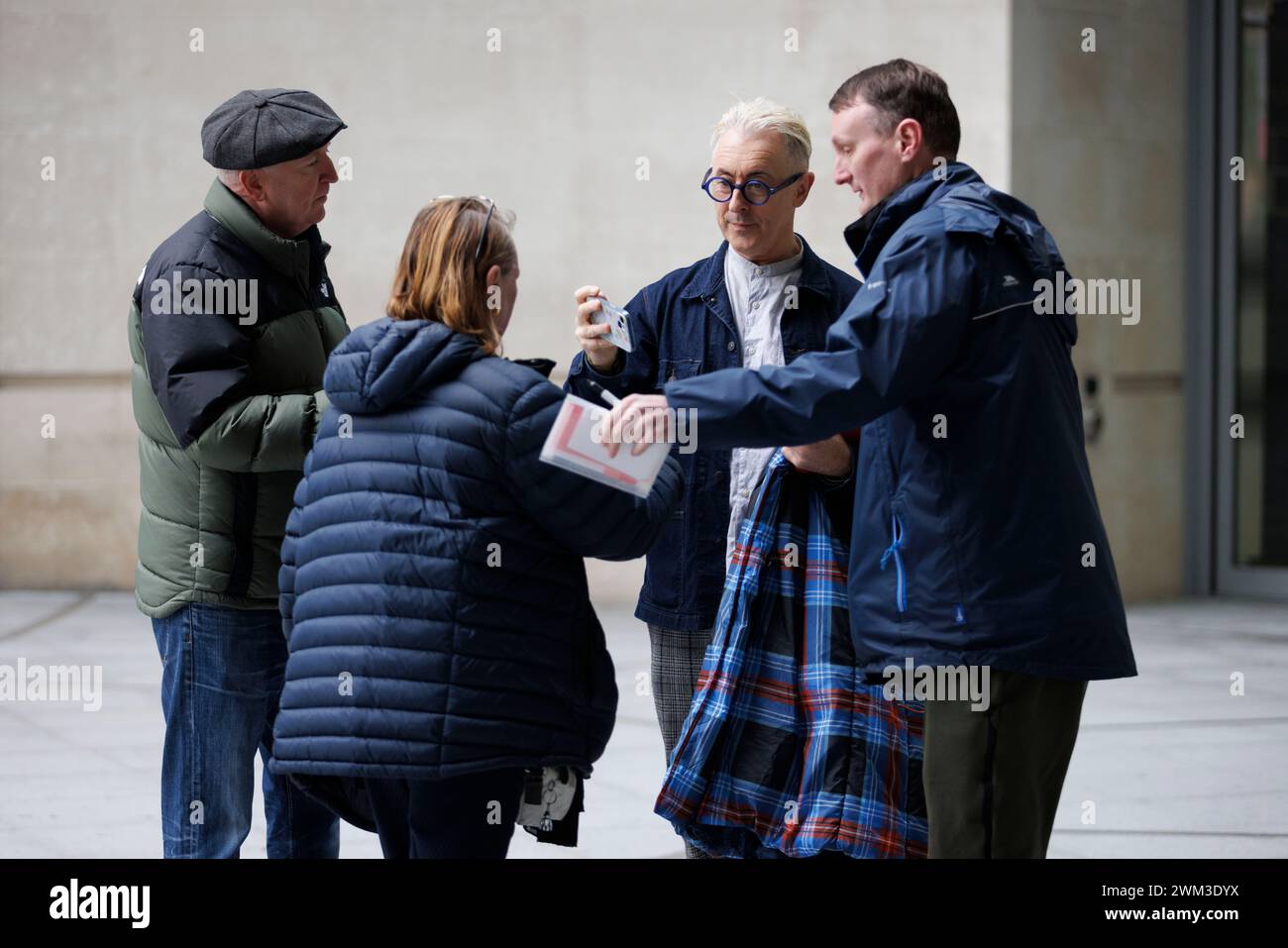 Scottish Actor Alan Cumming FRSE poses for photos as he leaves BBC ...