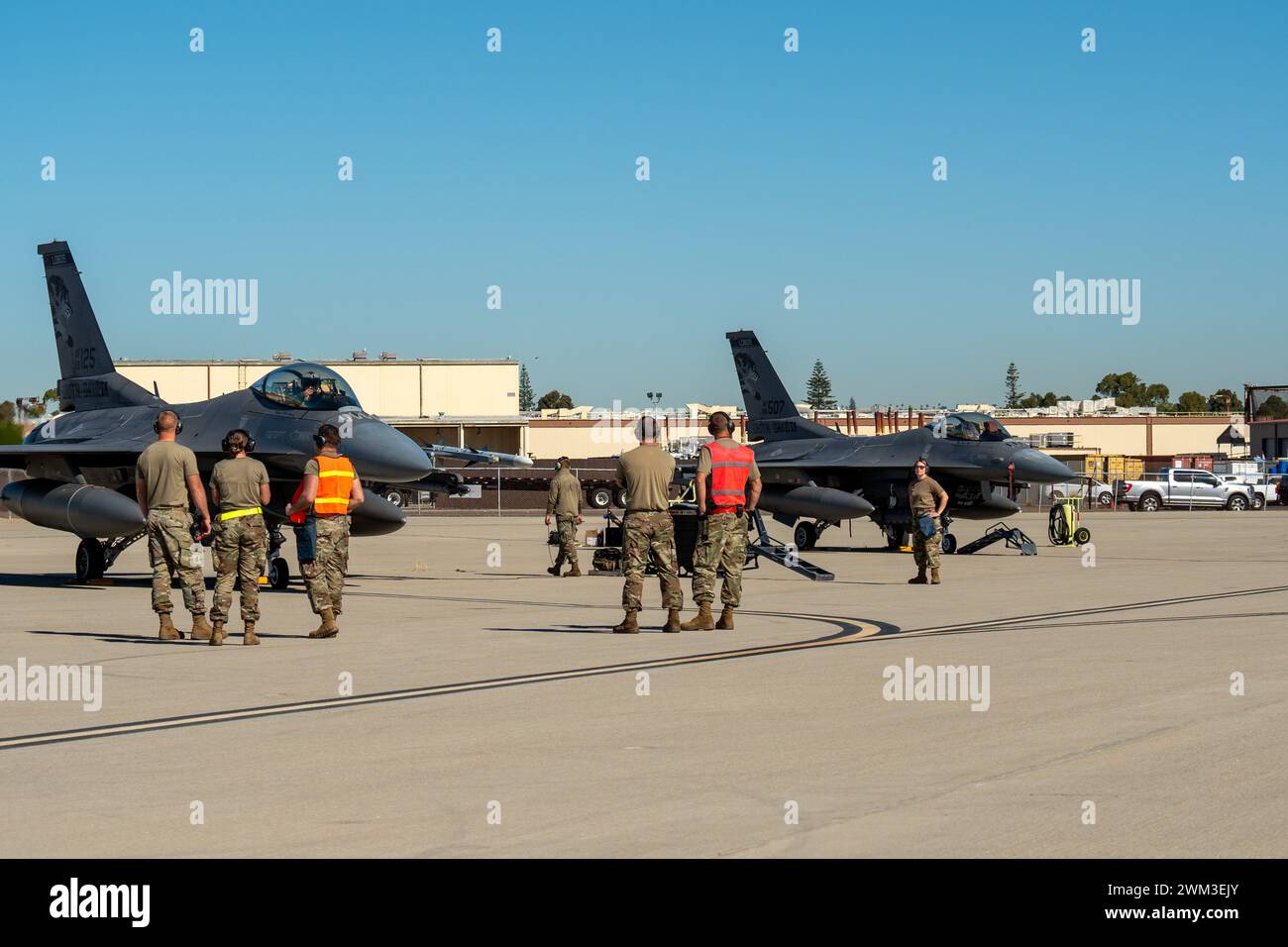 Crew chiefs and weapons Airmen, assigned to the 114th Aircraft ...