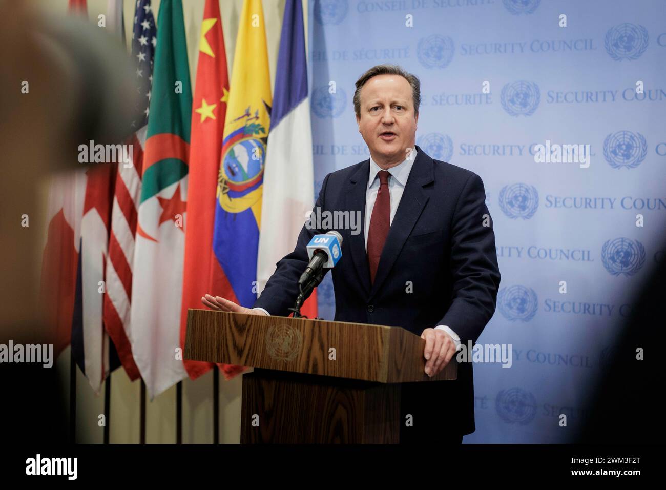 David Cameron, Foreign Secretary of Great Britain, taken during a press ...