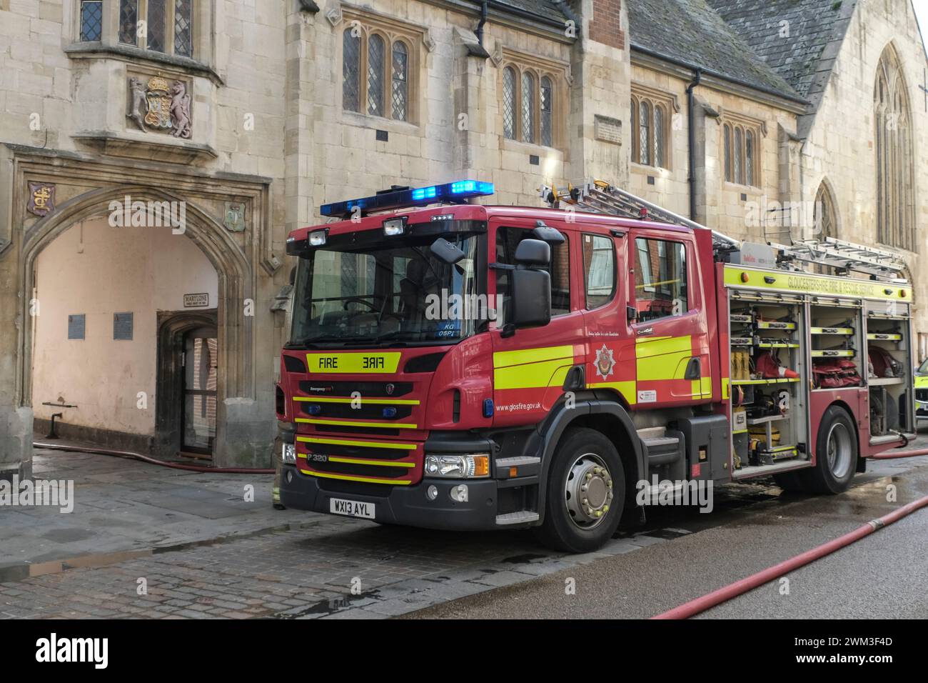 Fire Engine from Gloucester Fire and Rescue in attendance in Gloucester ...