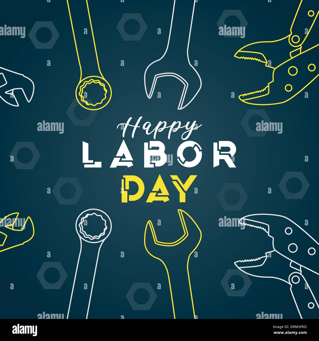 Colored Happy labor day poster Vector Stock Vector Image & Art - Alamy