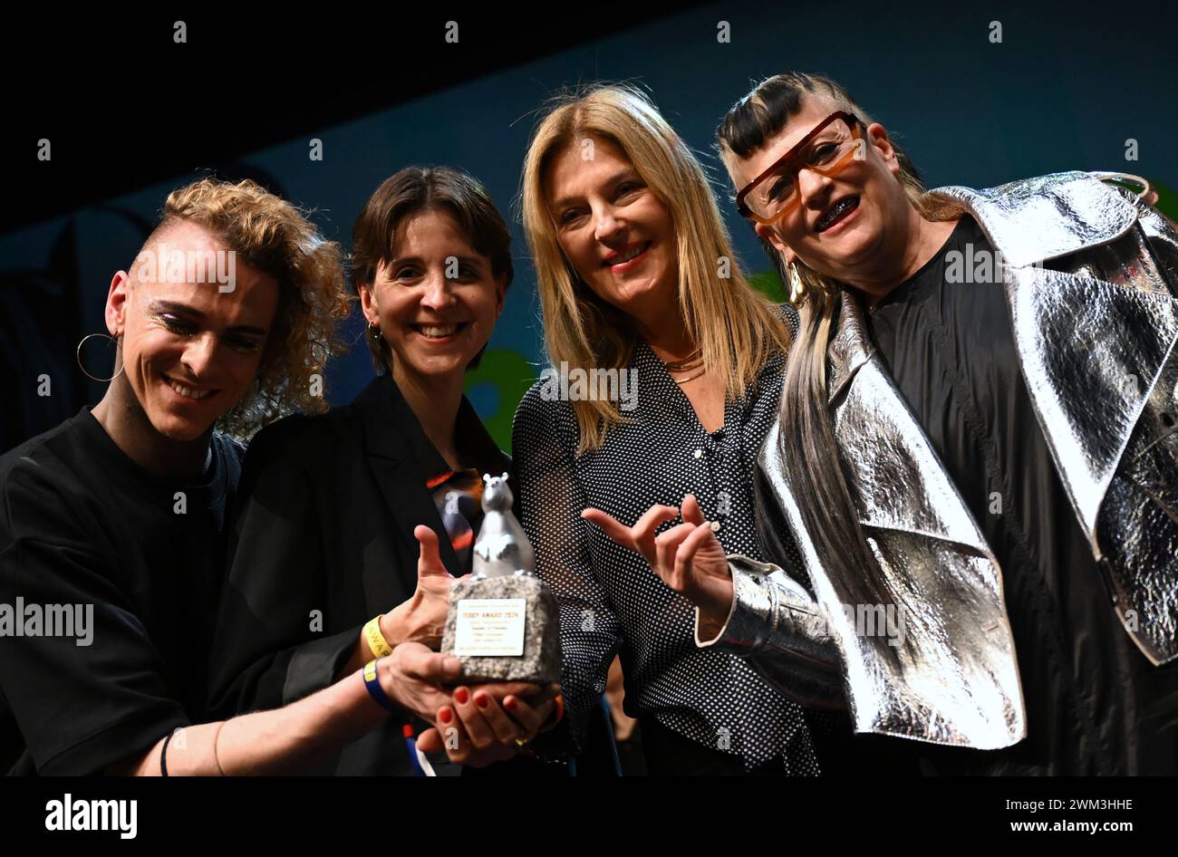 Berlin, Germany. 24th Feb, 2024. Philipp Fussenegger (l-r), Judy ...