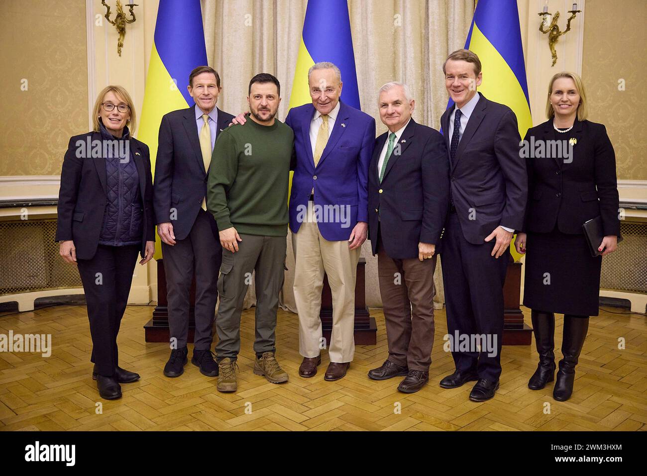 Lviv, Ukraine. 23rd Feb, 2024. Ukrainian President Volodymyr Zelenskyy ...