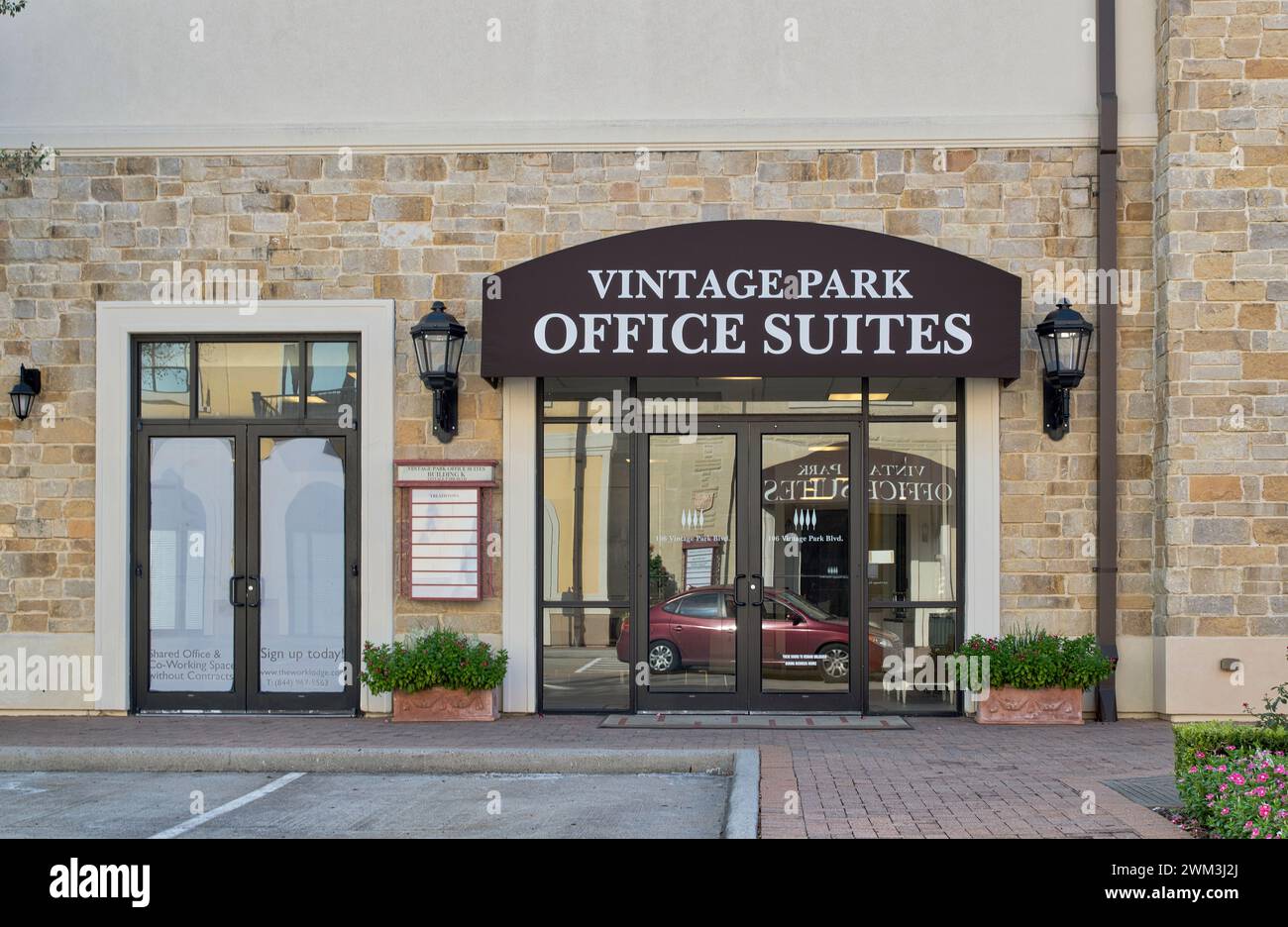 Houston, Texas USA 07-30-2023: Vintage Park office suites business ...
