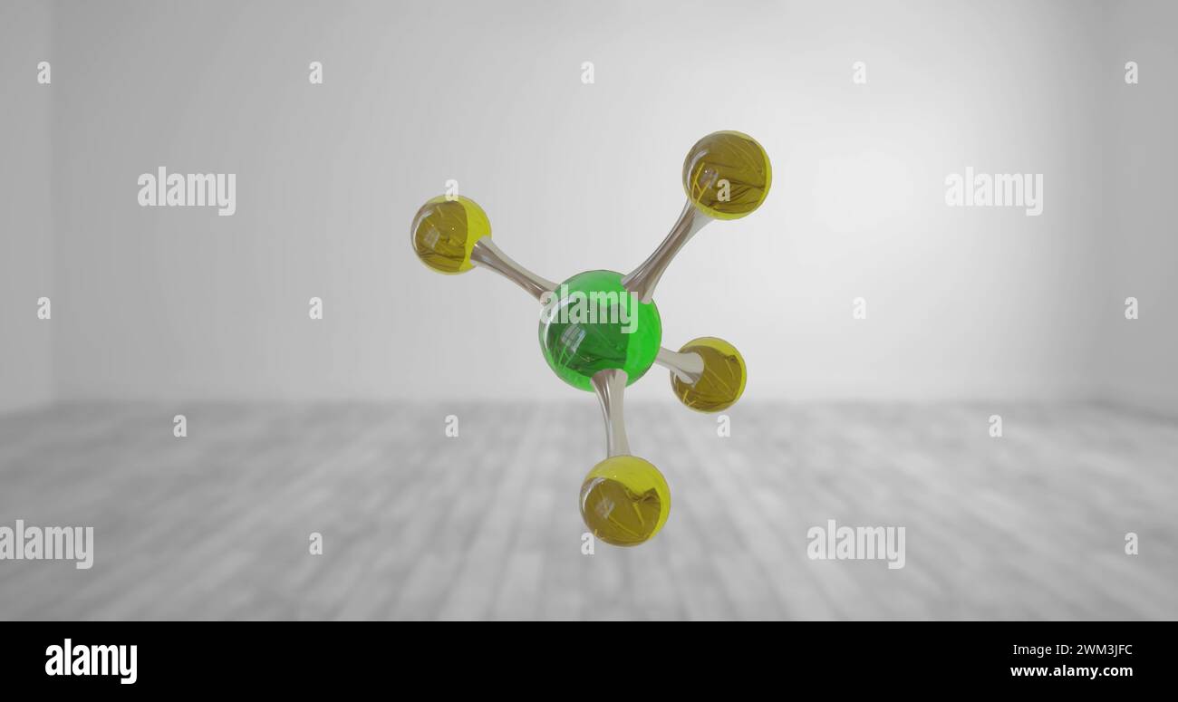 Image of micro of molecules model over grey background Stock Photo - Alamy