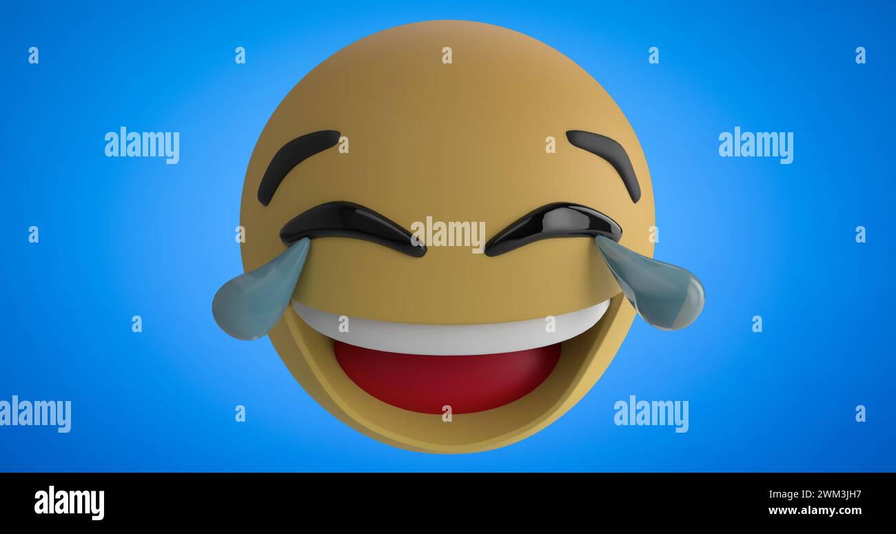 Image of love, like, angry and sad emoji icons appearing and ...