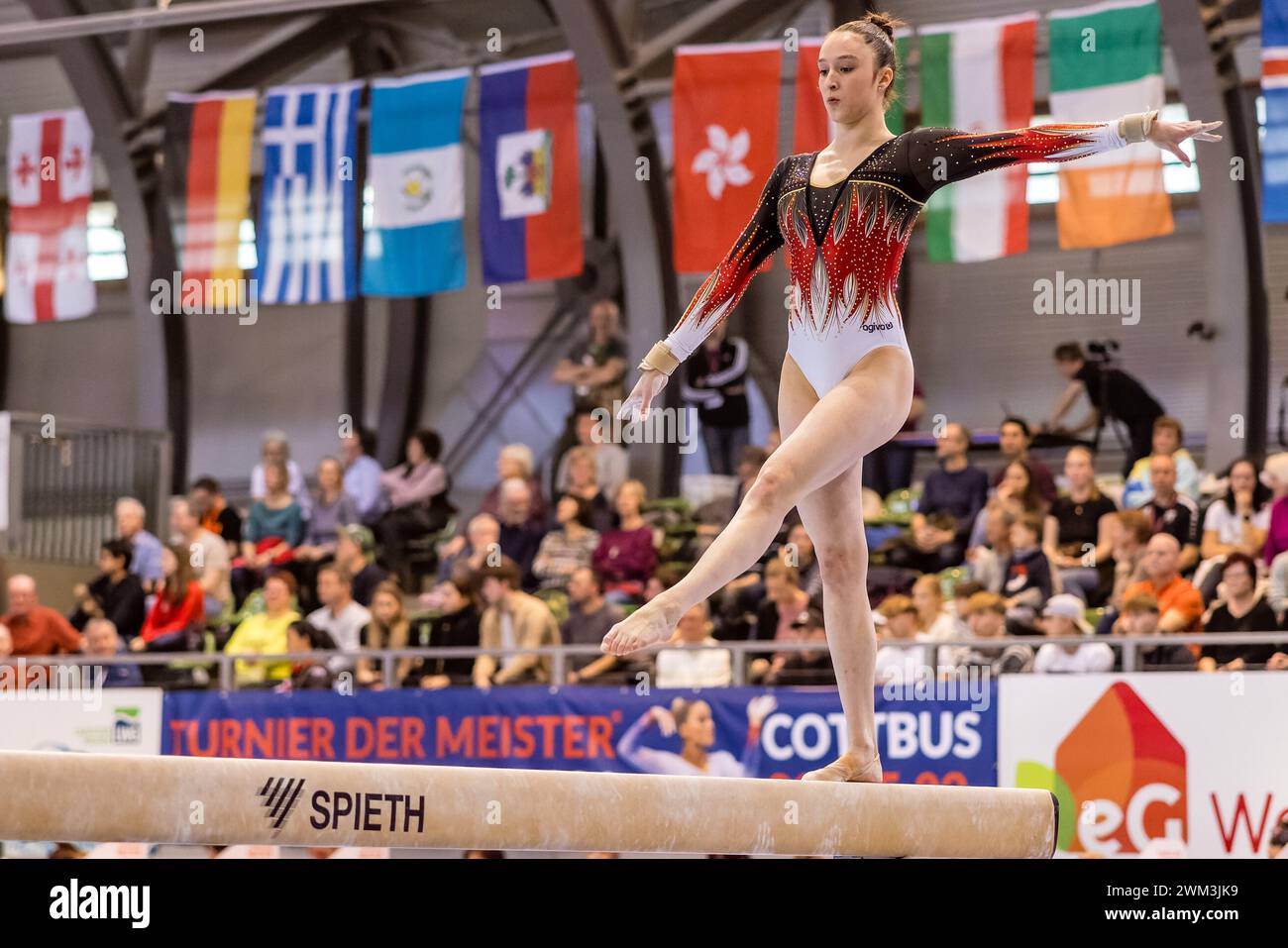 Cottbus, Germany. 23rd Feb, 2024. Gymnastics: World Cup, women: Balance ...