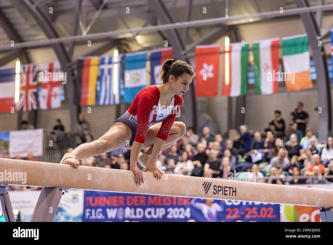 Cottbus, Germany. 23rd Feb, 2024. Gymnastics: World Cup, women: Balance ...