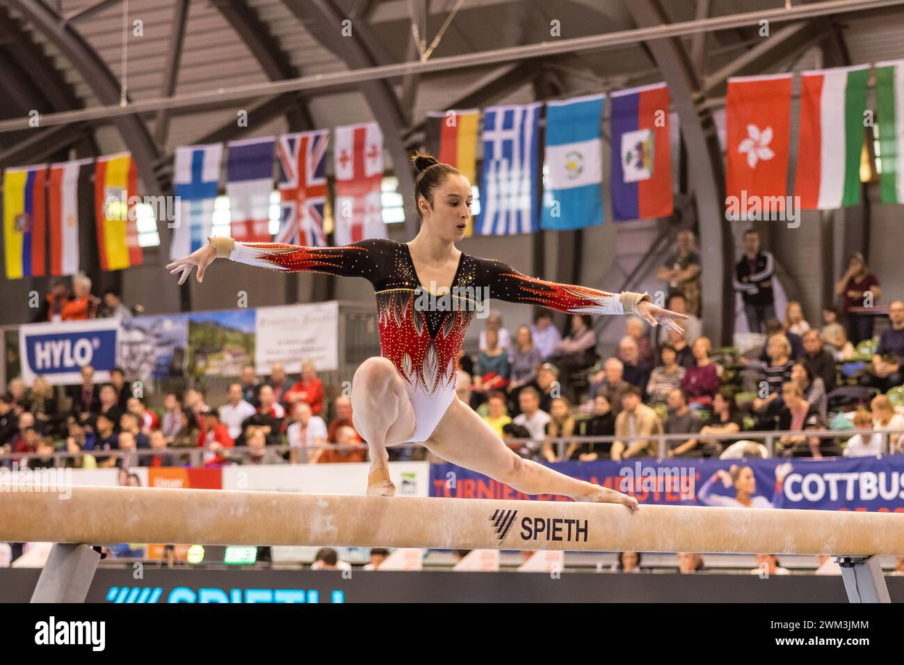 Cottbus, Germany. 23rd Feb, 2024. Gymnastics: World Cup, women: Balance ...