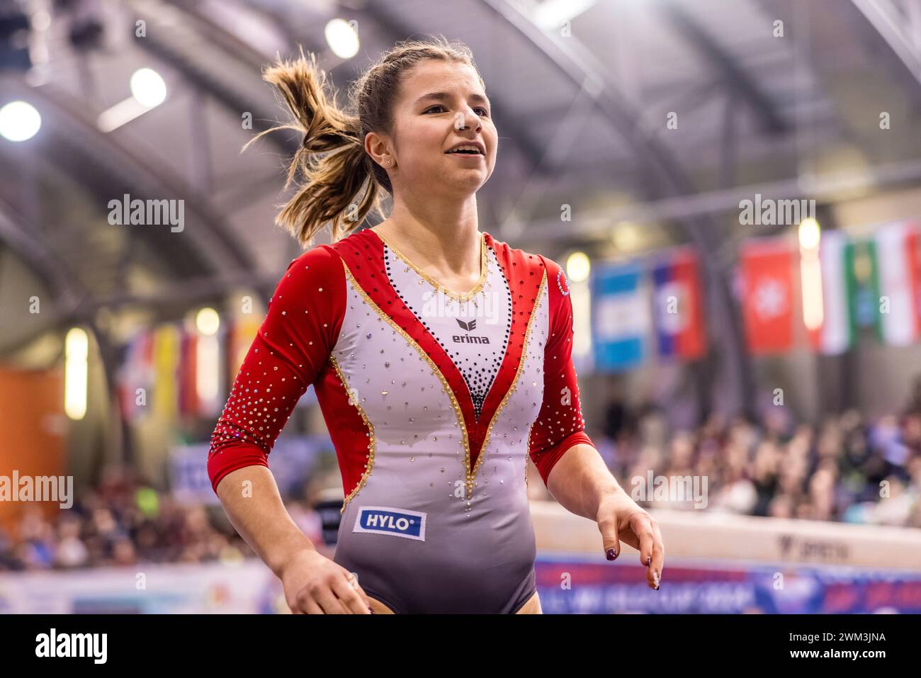 Cottbus, Germany. 23rd Feb, 2024. Gymnastics: World Cup, women: Balance ...